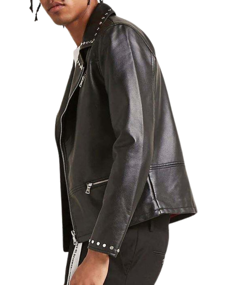 Men's Studded Leather Jackets with Spikes on Shoulders 2025 – Amrika ...