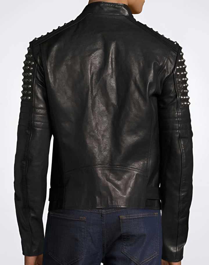 Men's Studded Leather Jackets with Spikes on Shoulders 2025 – Amrika ...