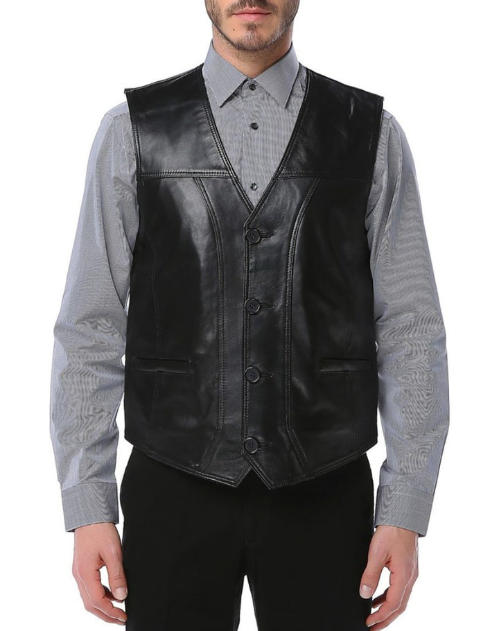 Shop Genuine Leather Vests for Men 2026 – Amrika Leather