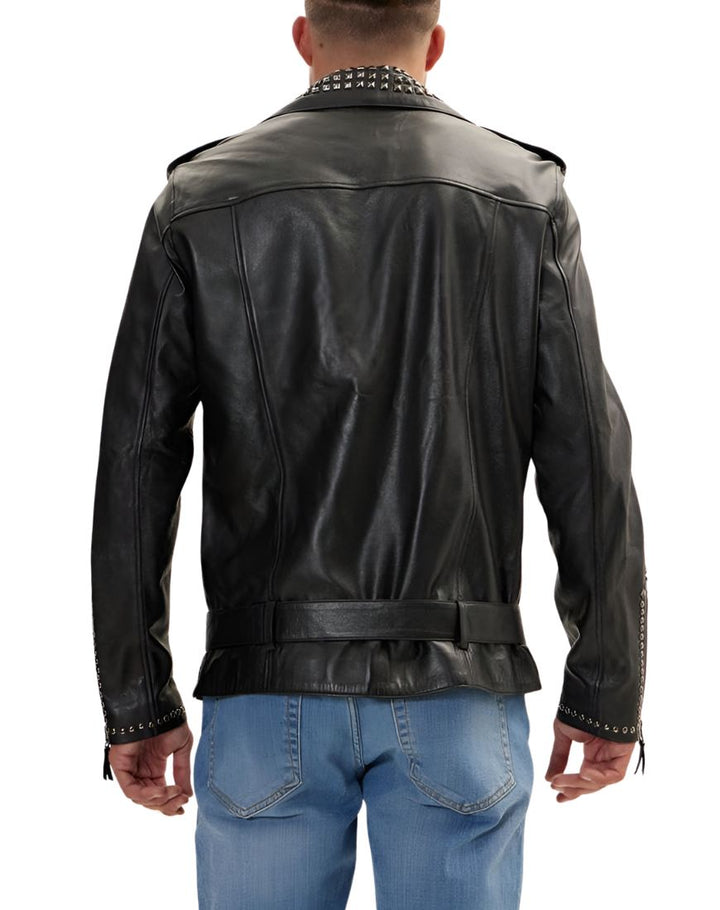 Men's Studded Leather Jackets with Spikes on Shoulders 2026 – Amrika ...