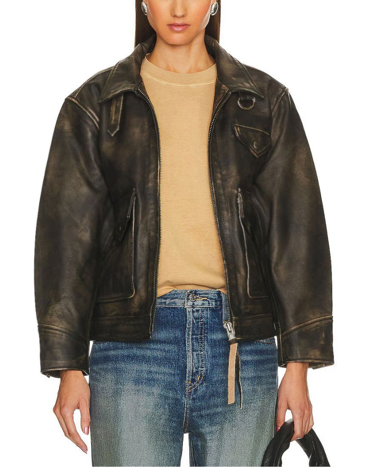 Women's Oversized Leather Jackets 2026 | Shop Now – Amrika Leather